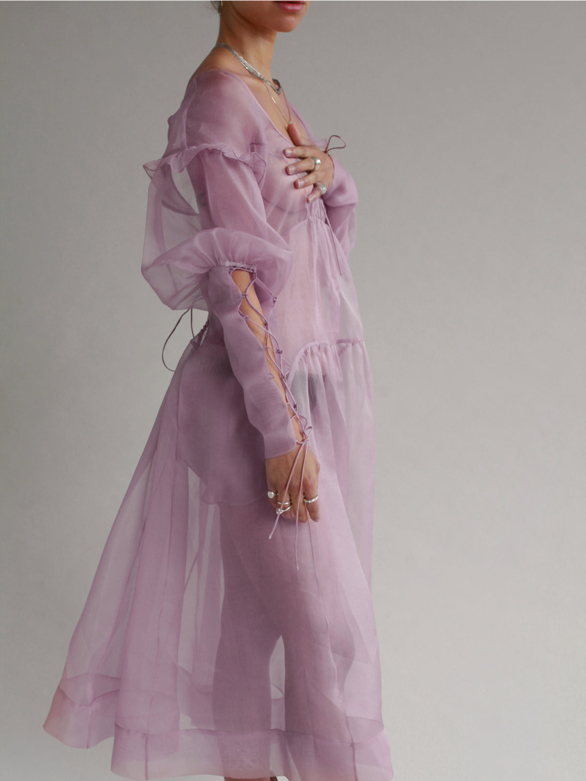 PRE-ORDER • Persephone Dress | Iris Silk Organza – Allina Liu